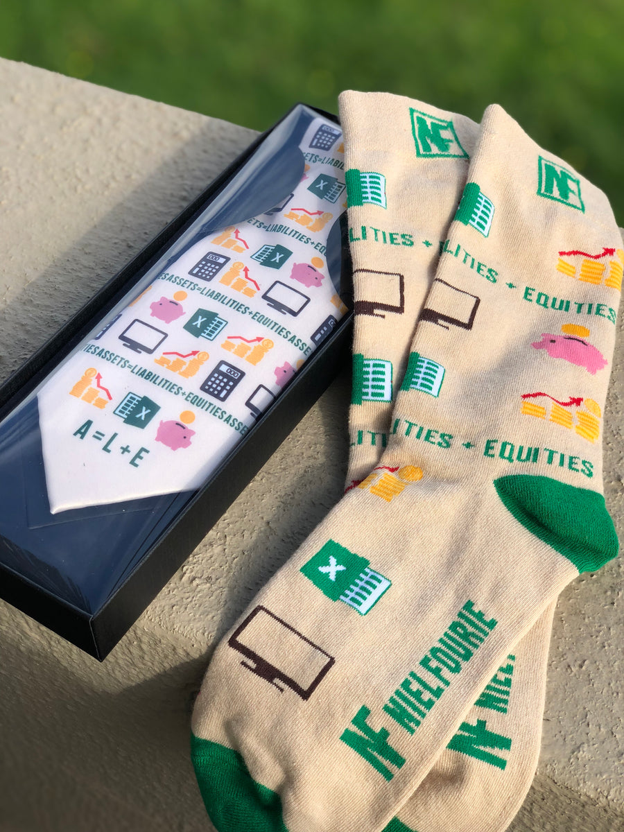 Accounting themed neck tie – Fourie & Me
